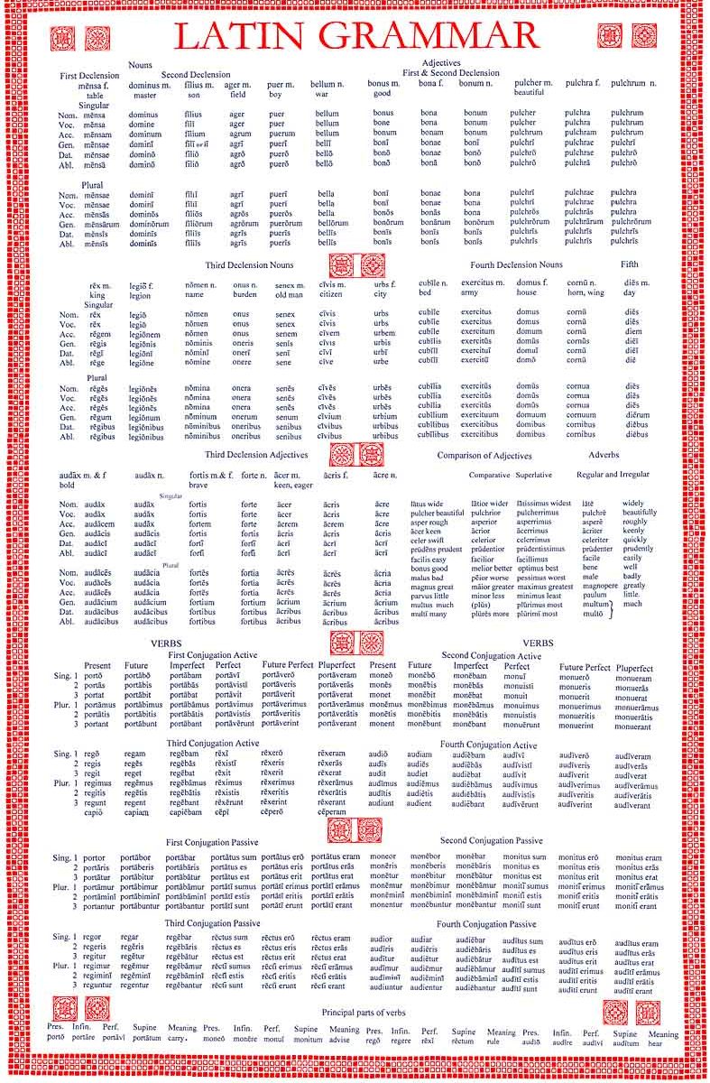 Latin Grammar Tea Towel - The Muddy Archaeologist